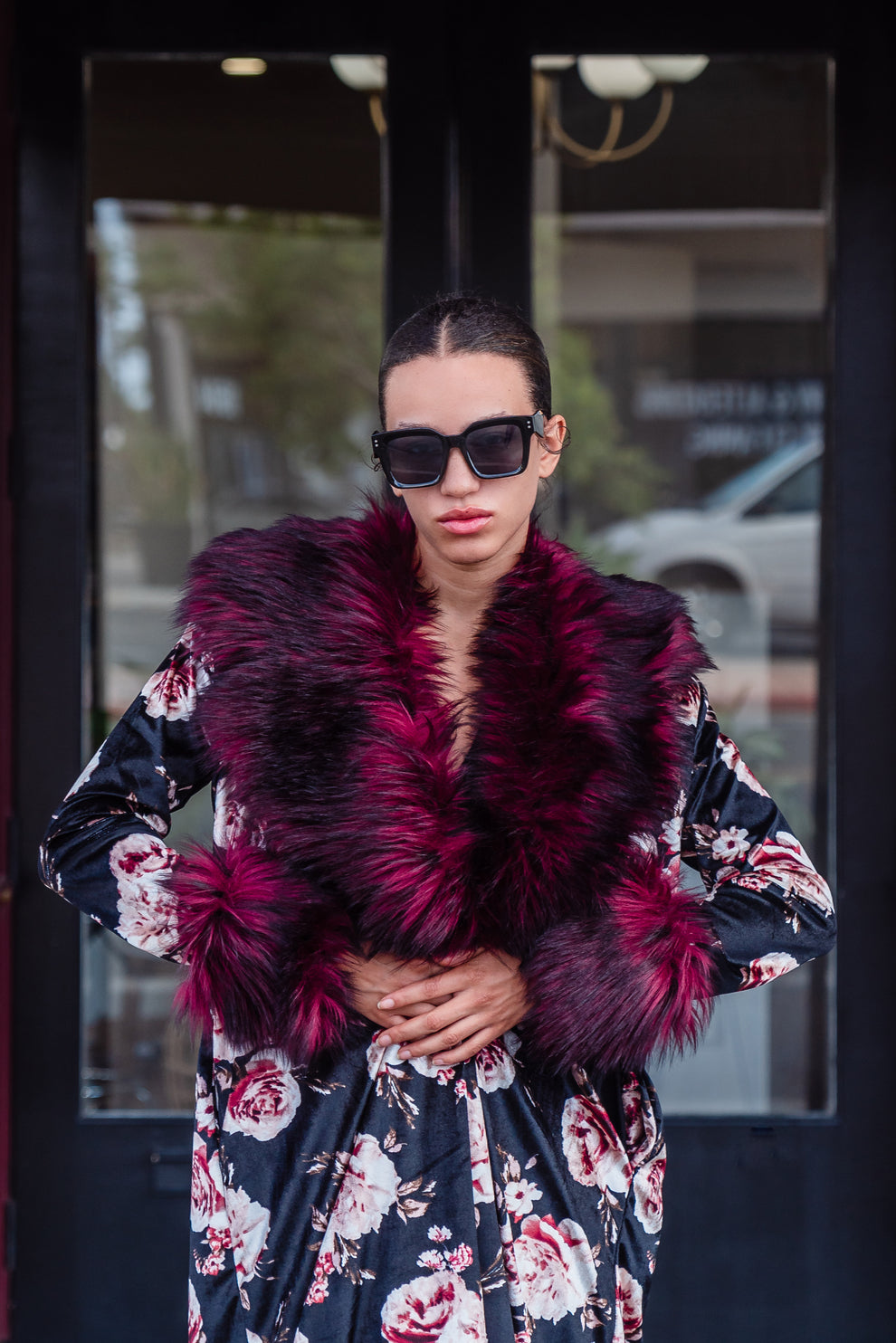 Penny Roses Nouveau Faux Fur Jacket – Jennafer Grace