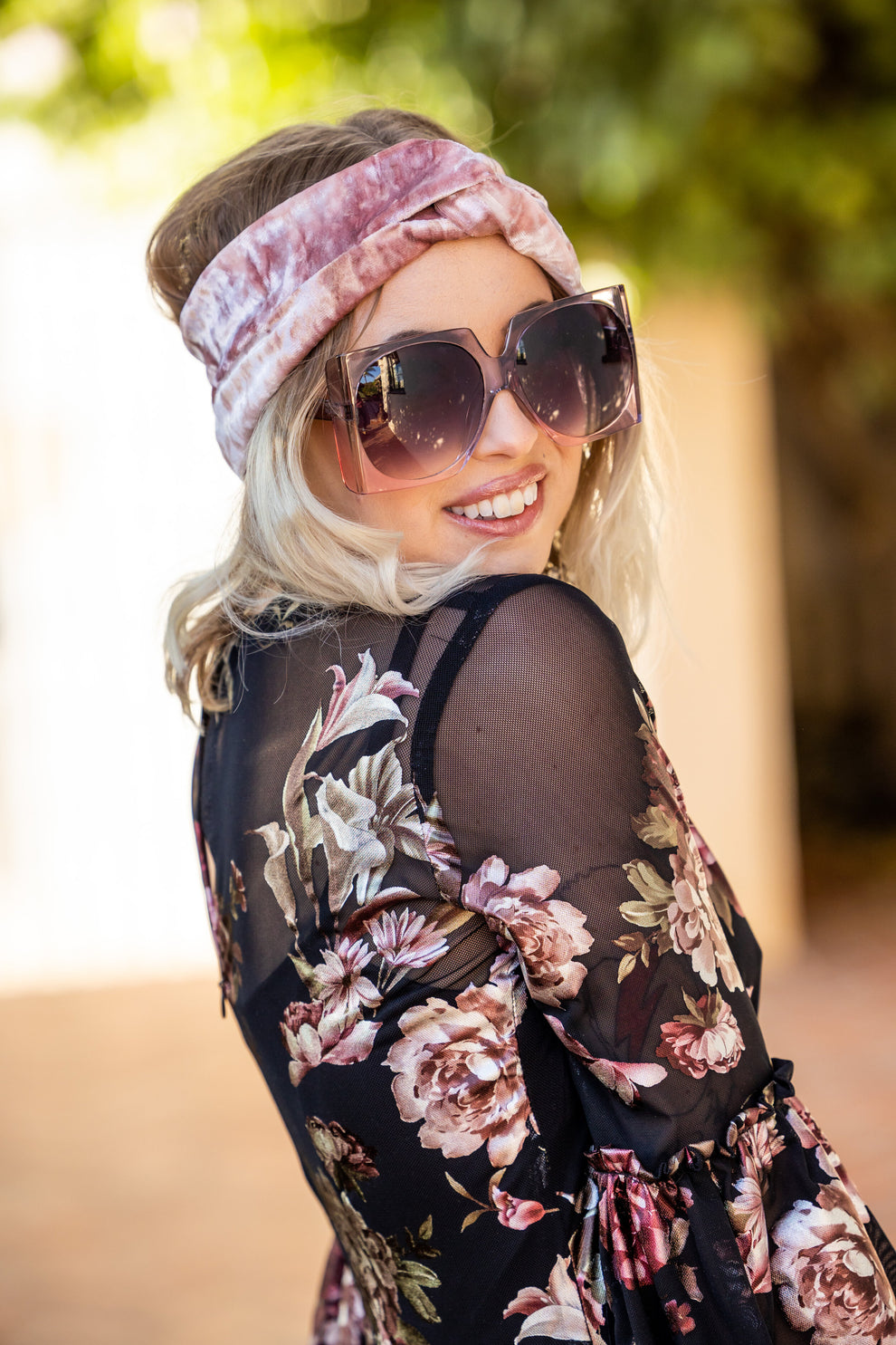 Antique Rose Foil Ruffle Dress – Jennafer Grace